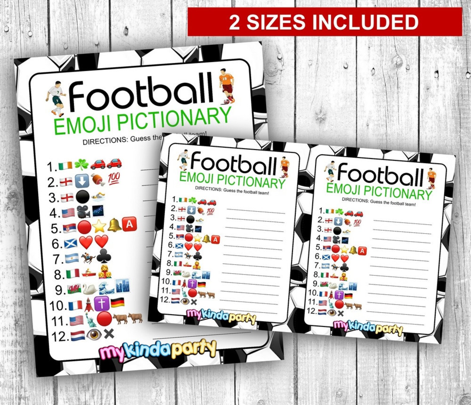 Football Emoji Pictionary Game, Printable Football Games for Kids ...