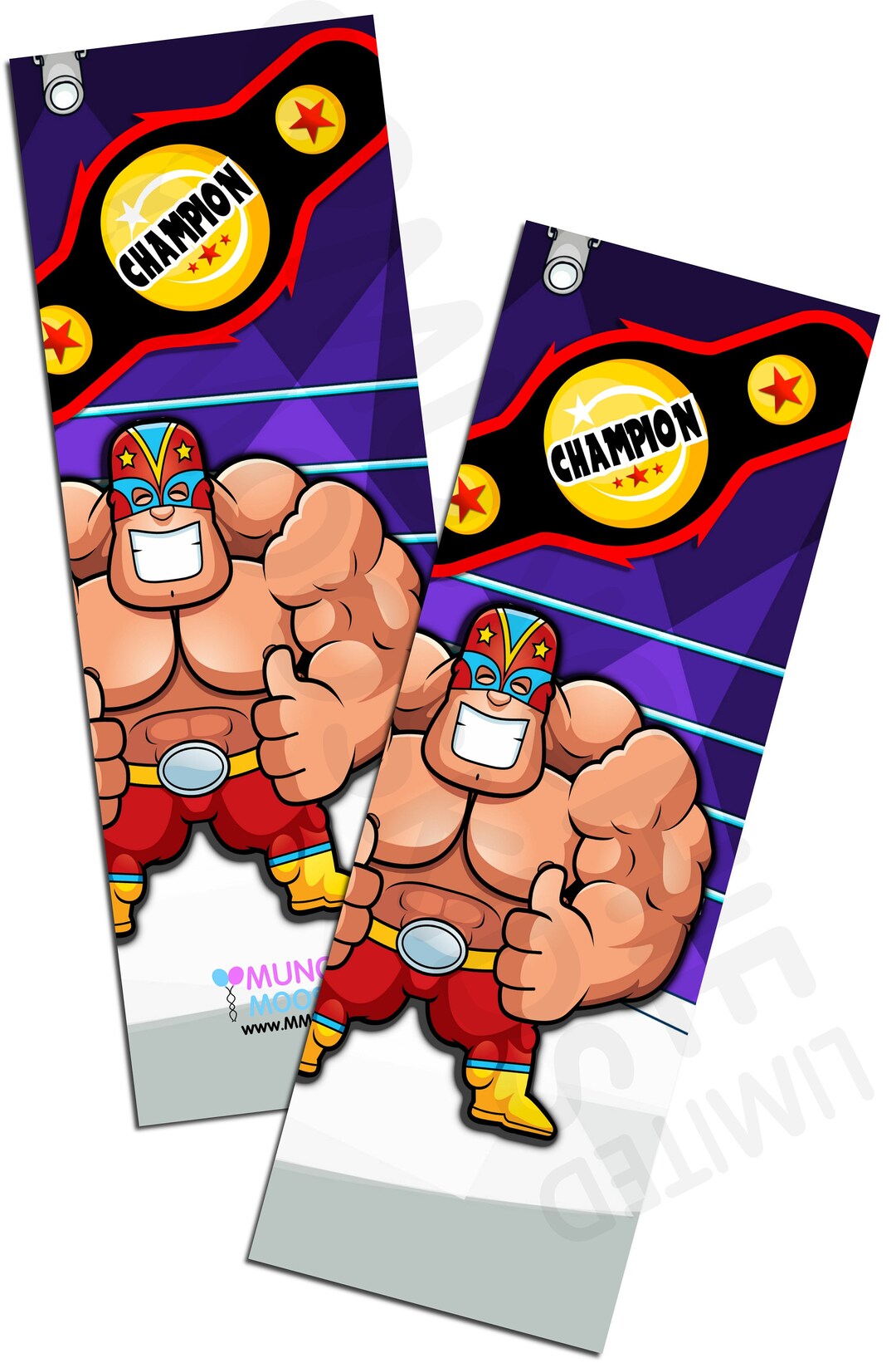 Pack of 12 - Wrestling Bookmarks - Pin Down Your Place in the Story ...