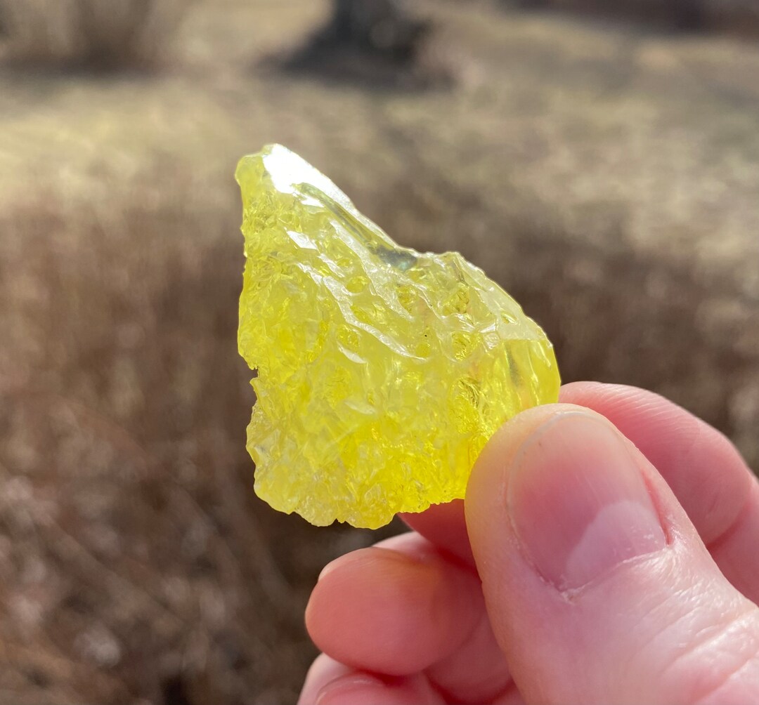 Skeletal Sulphur Crystal, Crystallized Sulphur, Rare Crystallized ...