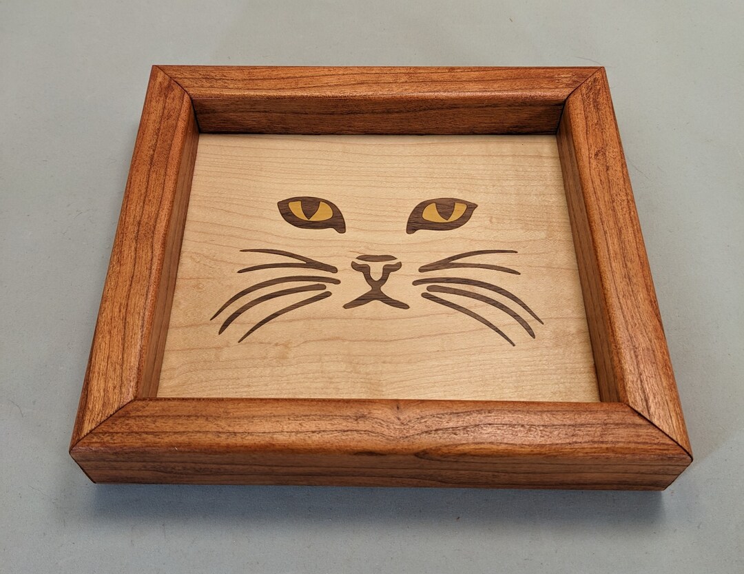 Valet Tray With Inlay Cat Eyes and Whiskers - Etsy