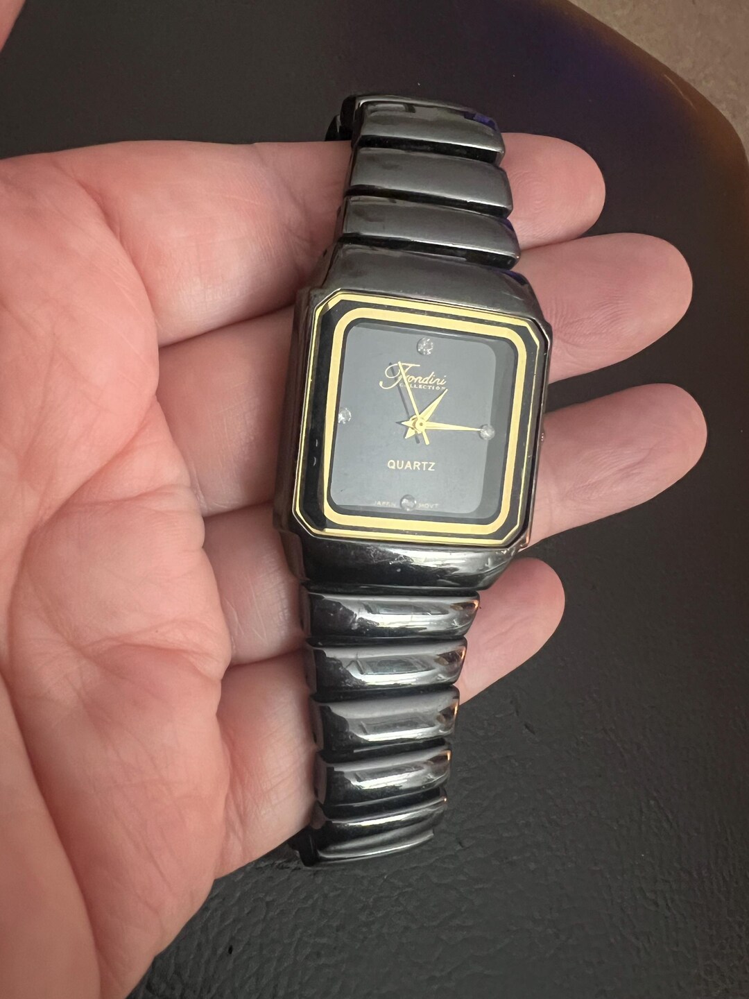 Fine Men’s Fondini Metal Stone Set Watch - Etsy