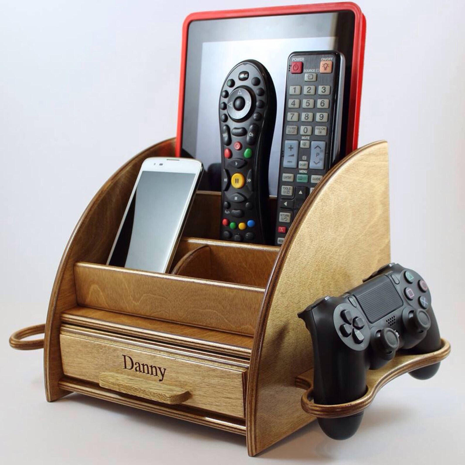 Remote Control Tidy With Drawer and Games Control Holders - Etsy