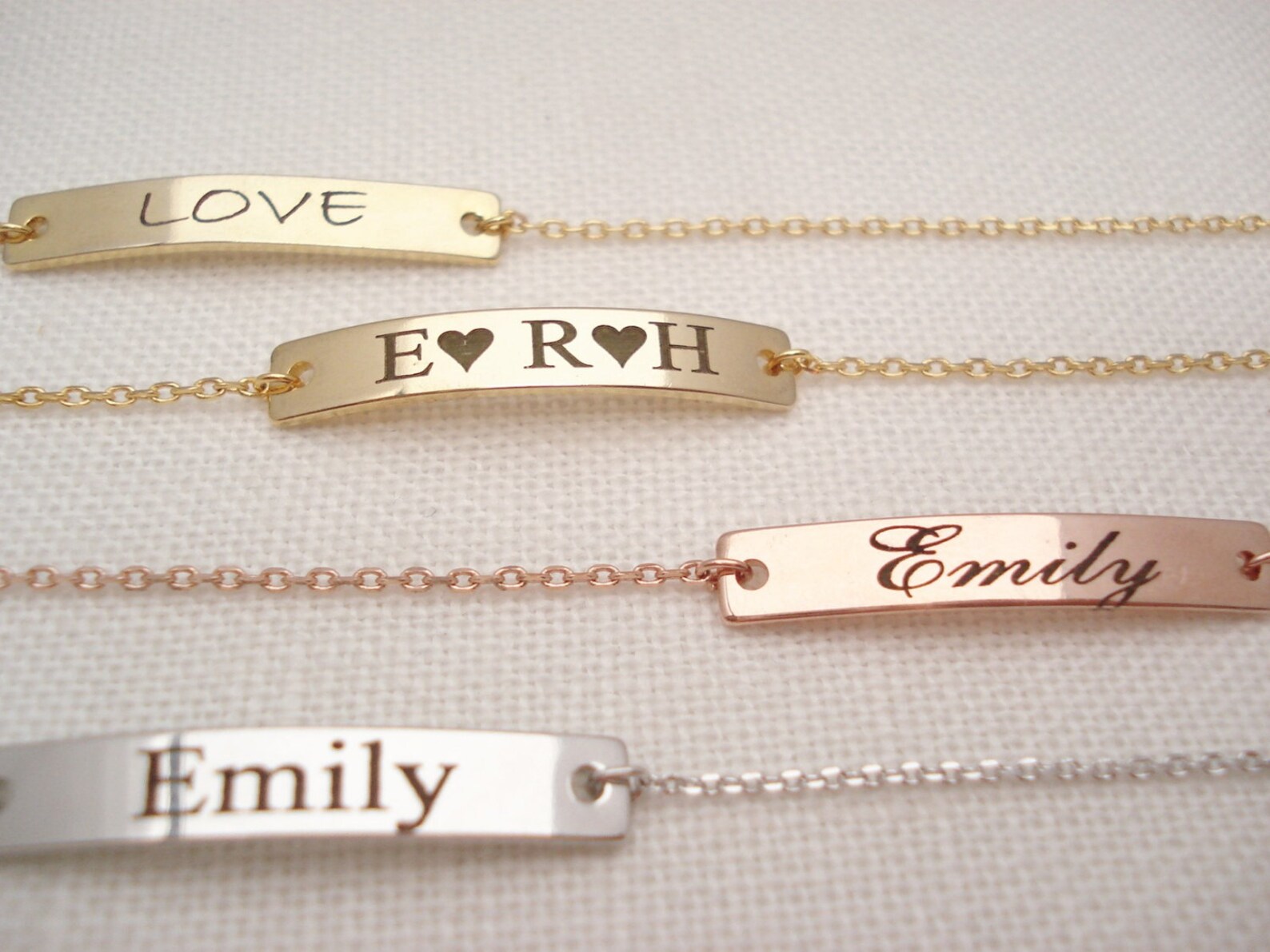 Personalized Bracelet...engraved Gold Bar Custom Jewelry | Etsy