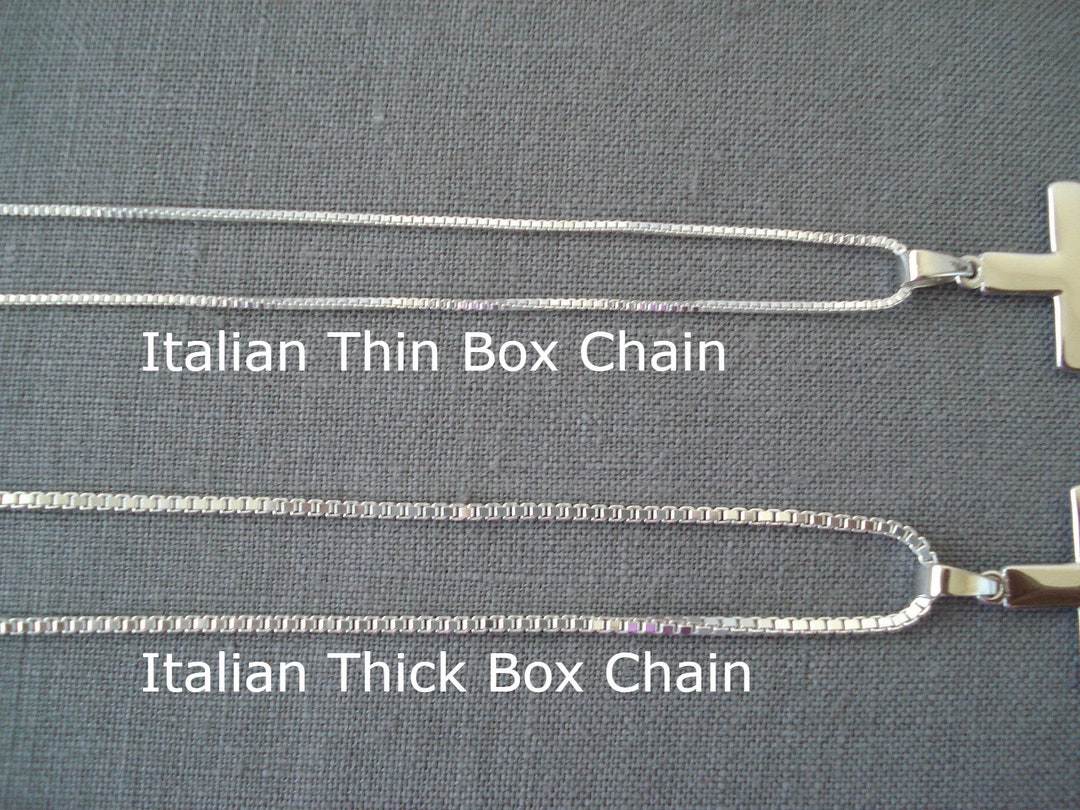 Sterling Silver Chain...italian Box Chain, .925 Solid Sterling Silver ...