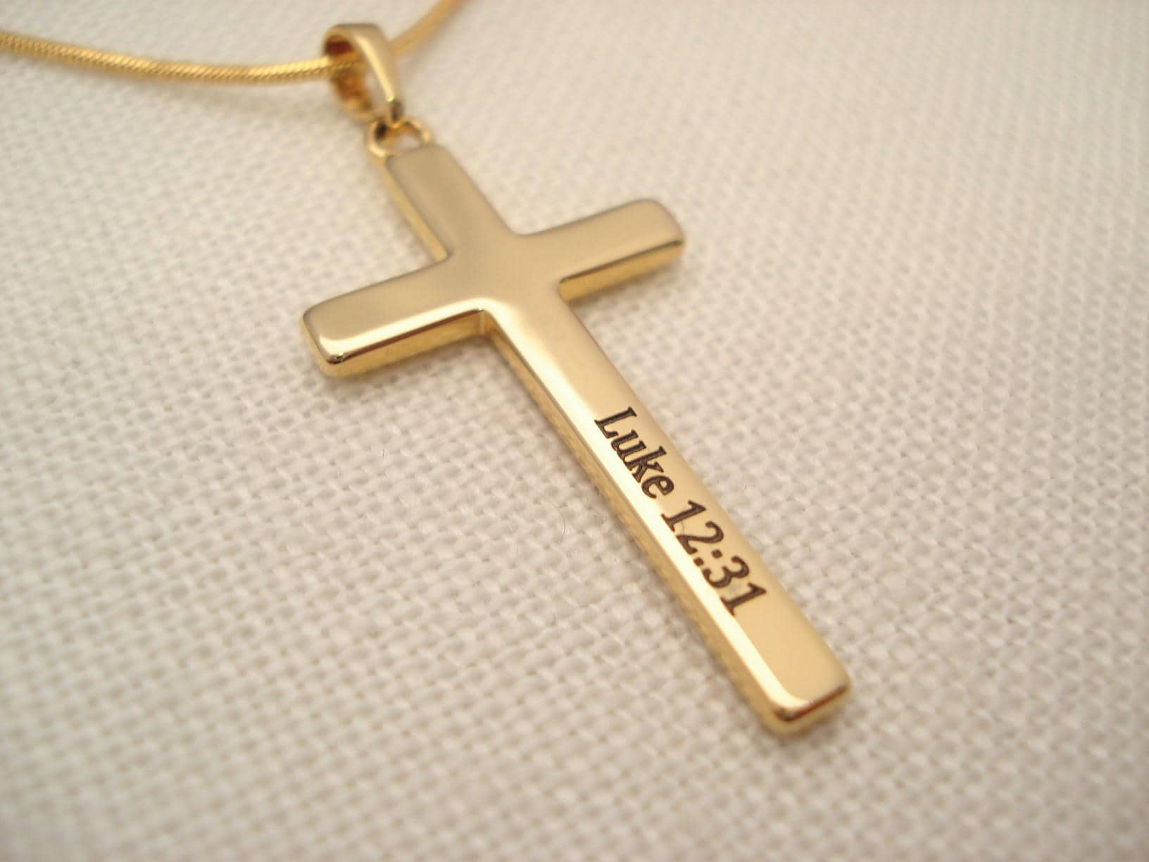 Gold filled Personalized cross Necklace...Custom engraved name | Etsy