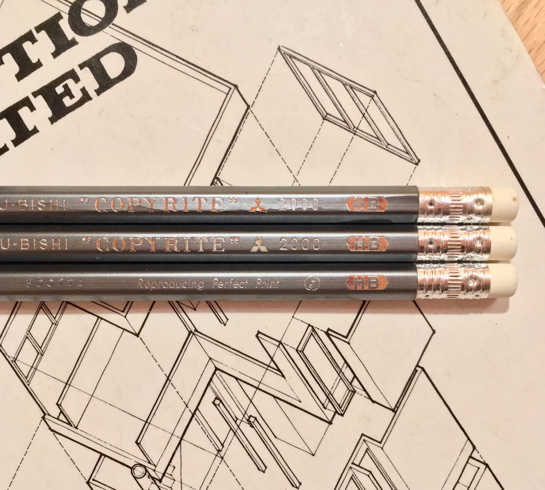 Vintage Mitsubishi Copyrite 2000 Pencil. HB Grade, Single Pencil. JIS ...