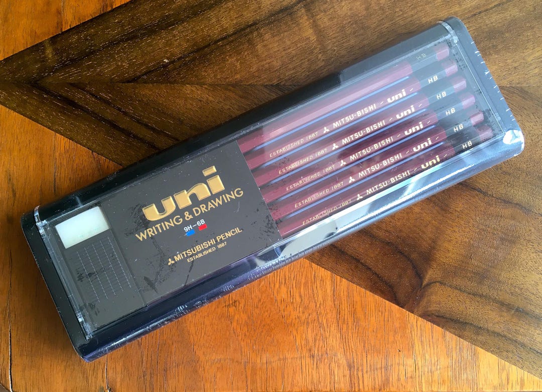 NOS Vintage Box Mitsubishi Uni Pencil, Set of 12 HB. Japanese Pencils ...