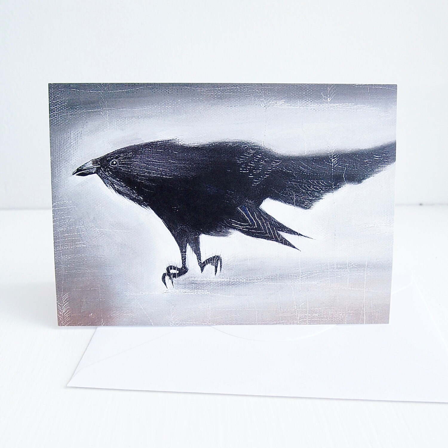 Raven Bird Birthday Card Black Bird Birthday Card Bird - Etsy UK