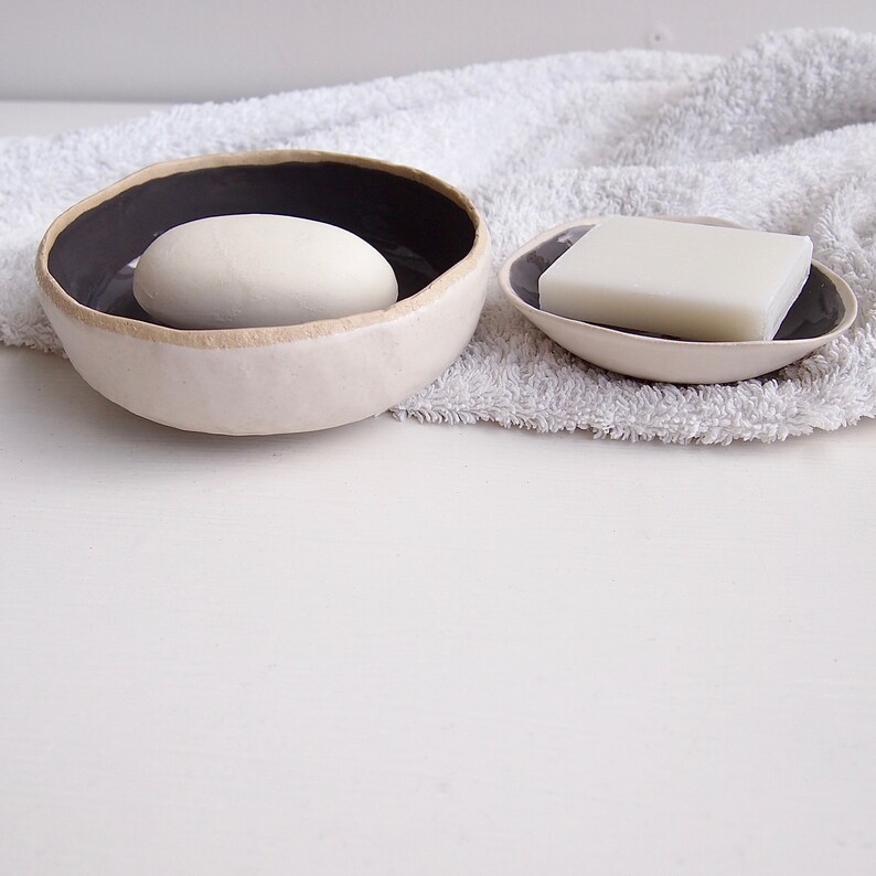 Handmade Grey Gloss Ceramic Soap Dish Grey Pottery Soap Dish - Etsy UK