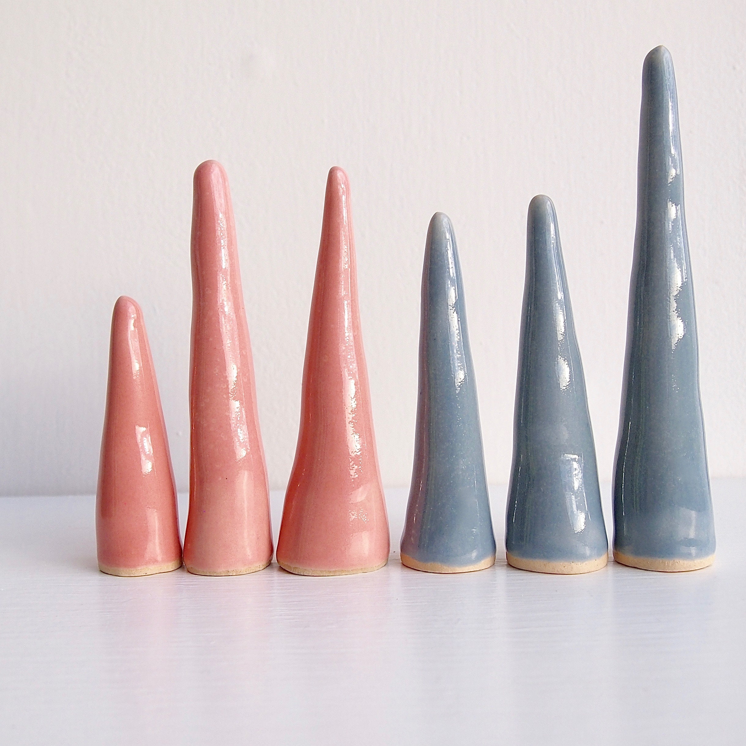 Ceramic Glossy Rainbow Ring Cones Multicolour Rainbow Ring - Etsy