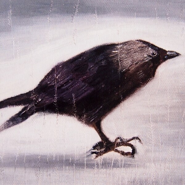 Crow Painting - Etsy