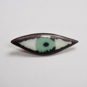 Ceramic Eye Pin Badge Brooch Many Colours, Jewel Colours Eye Jewellery ...