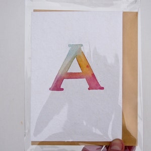 Personalised Alphabet Birthday Card, Personalised Initial Card ...