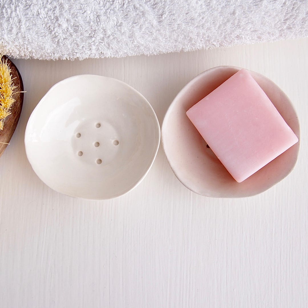 Handmade Mini White Ceramic Soap Dish, White Pottery Soap Dish, White ...