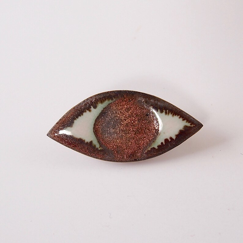 Ceramic eye pin badge brooch many colours jewel colours eye | Etsy