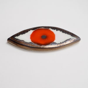Ceramic Eye Pin Badge Brooch Many Colours, Jewel Colours Eye Jewellery ...