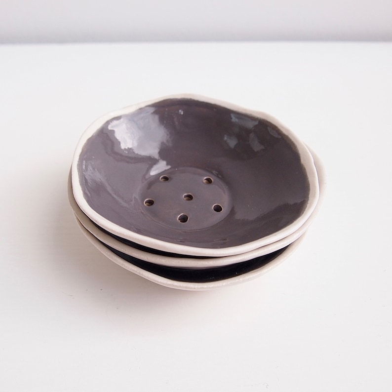 Handmade Grey Gloss Ceramic Soap Dish Grey Pottery Soap Dish - Etsy UK