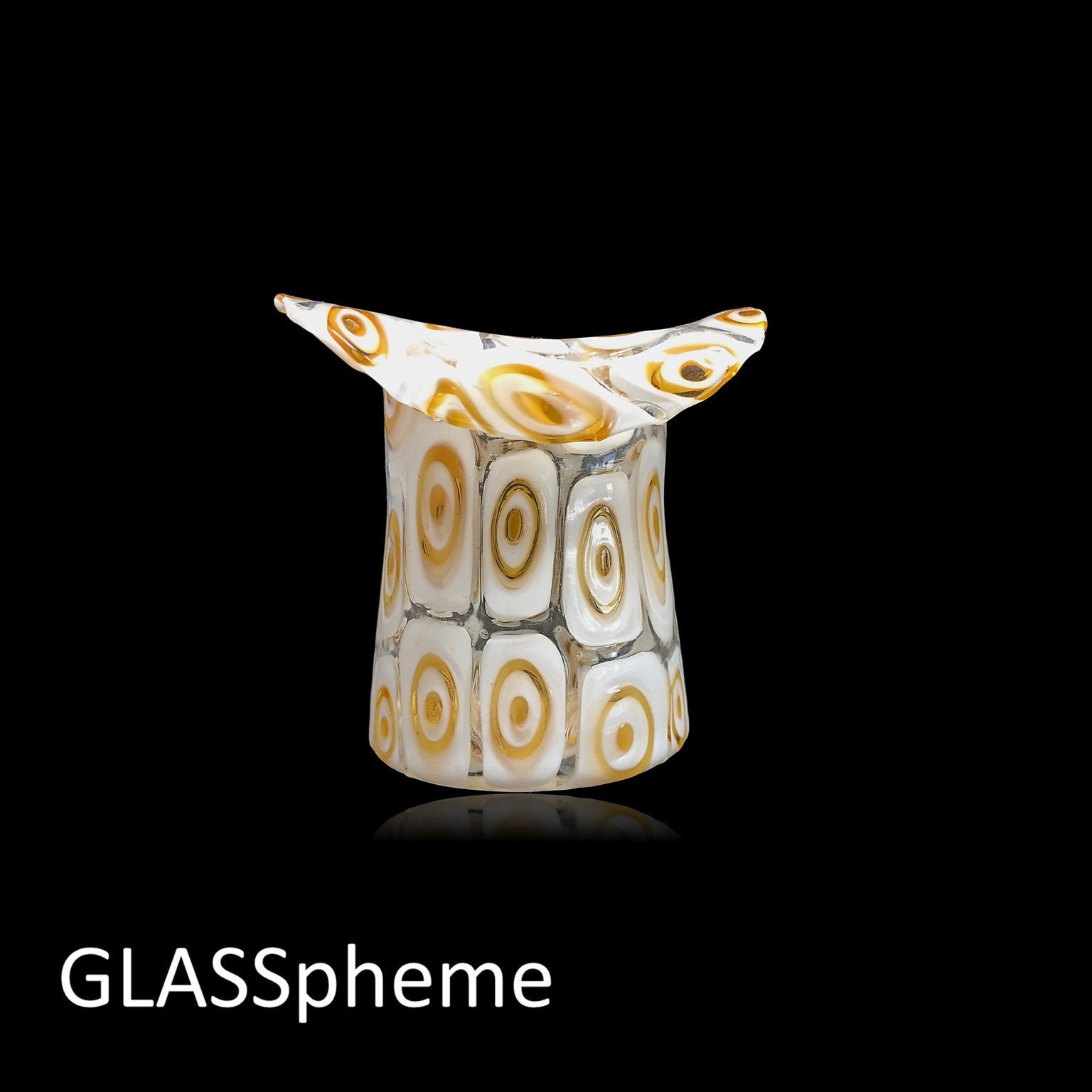 Documented FRATELLI TOSO Murano Millefiore 'Bulls Eye' Glass Hat ...