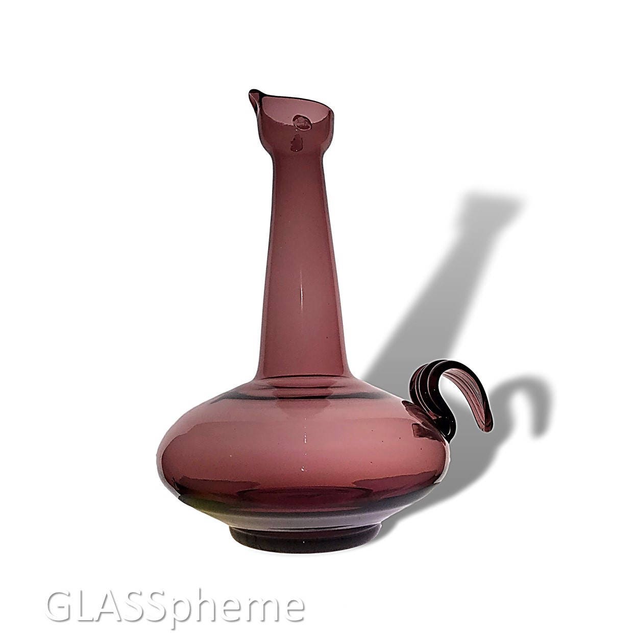 HUGE BLENKO Wayne Husted #5410 Bird Glass Pitcher | Decanter | Vase in ...