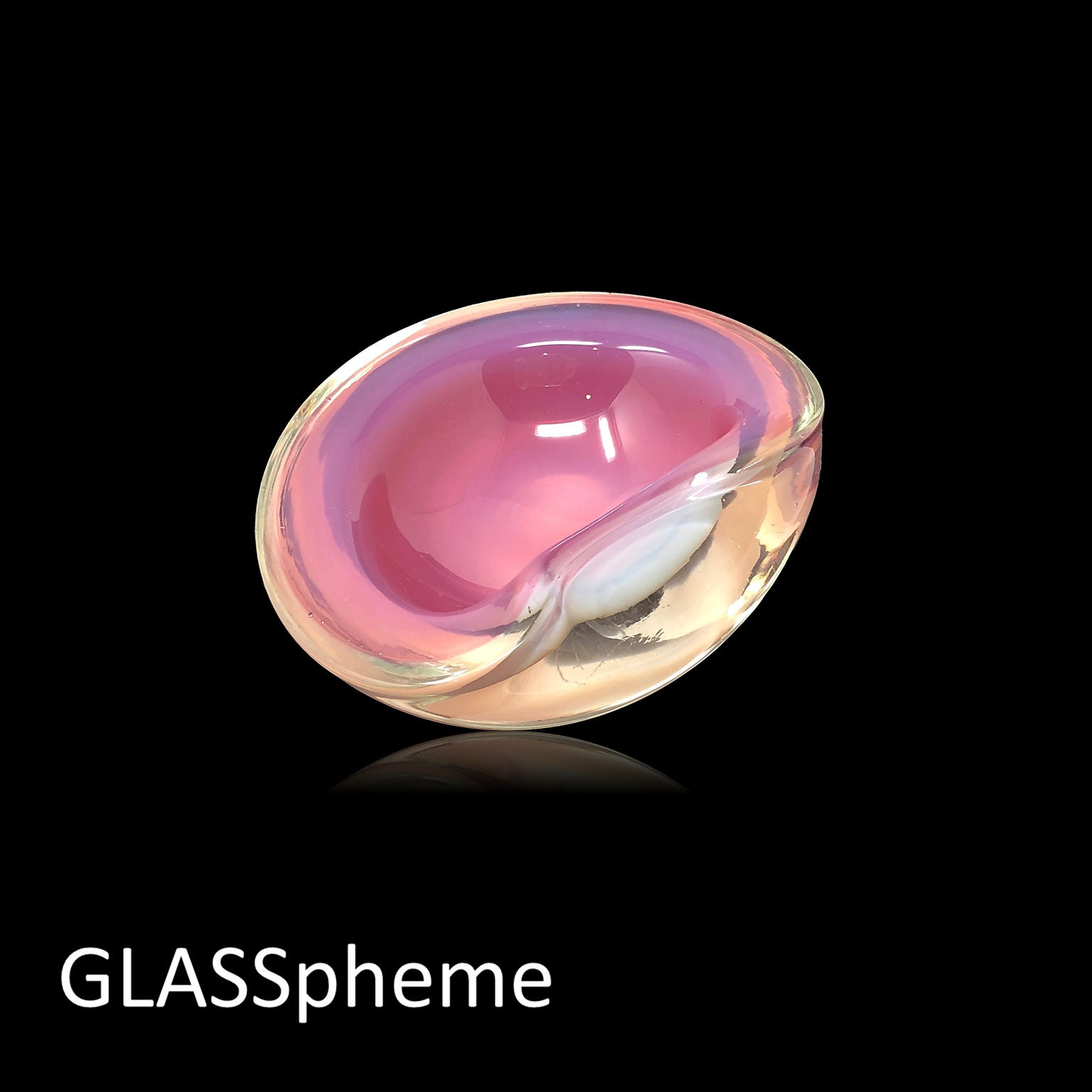 KILLER Pink Opalino | Opalescent BARBINI MURANO Glass Bowl | Candy Dish ...