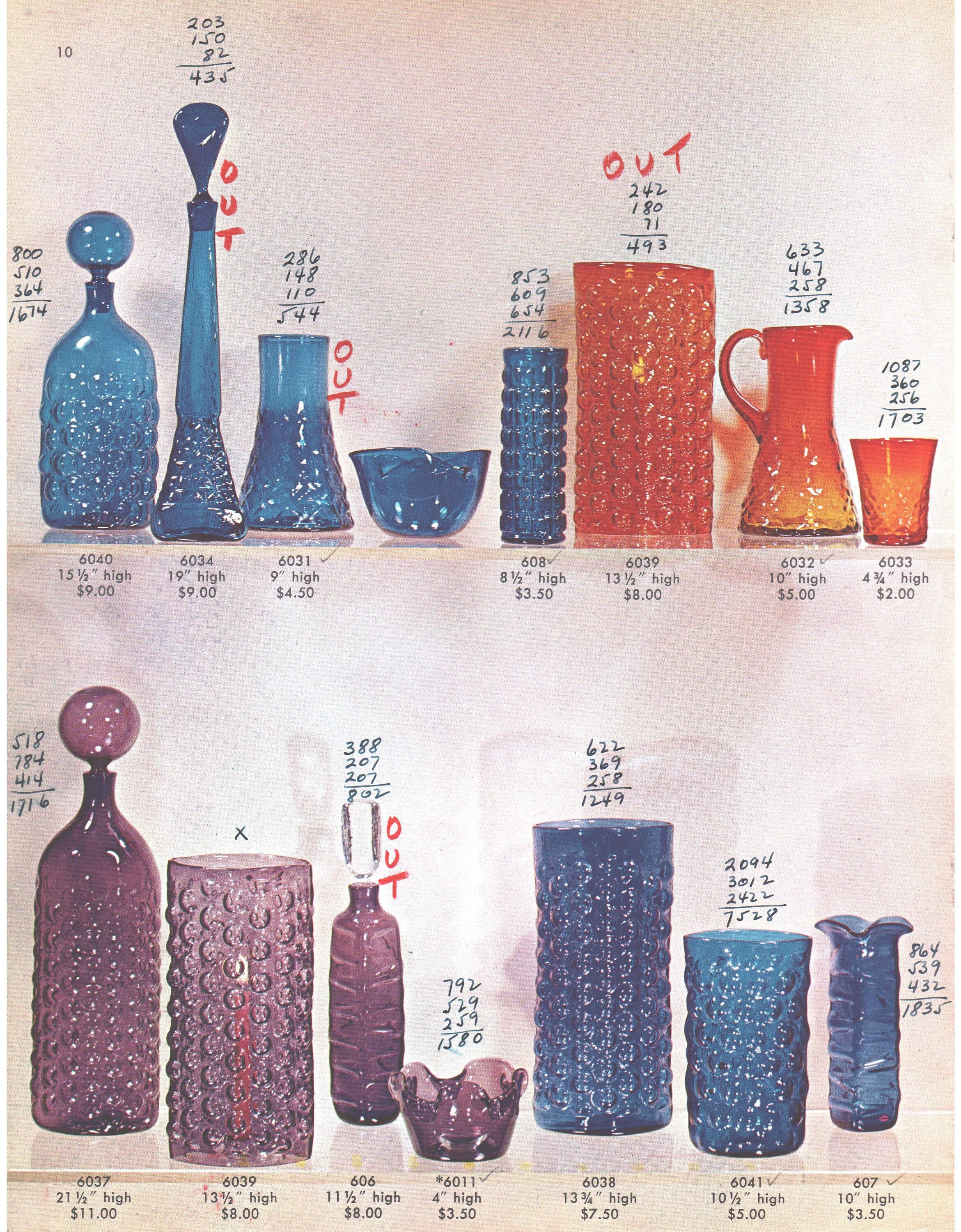 BLENKO Wayne Husted #6040 VINEYARD | Bubble Wrap Glass Decanter in ...