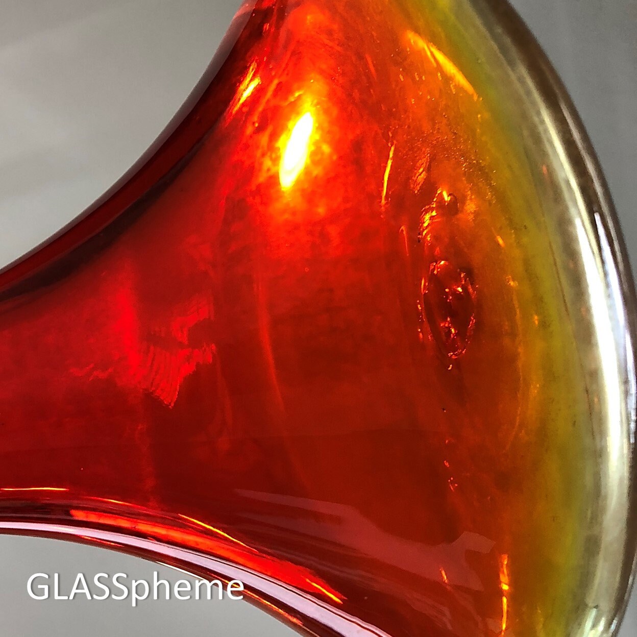 BLENKO Wayne Husted #6027 Shot Glass Decanter in Tangerine | Amberina