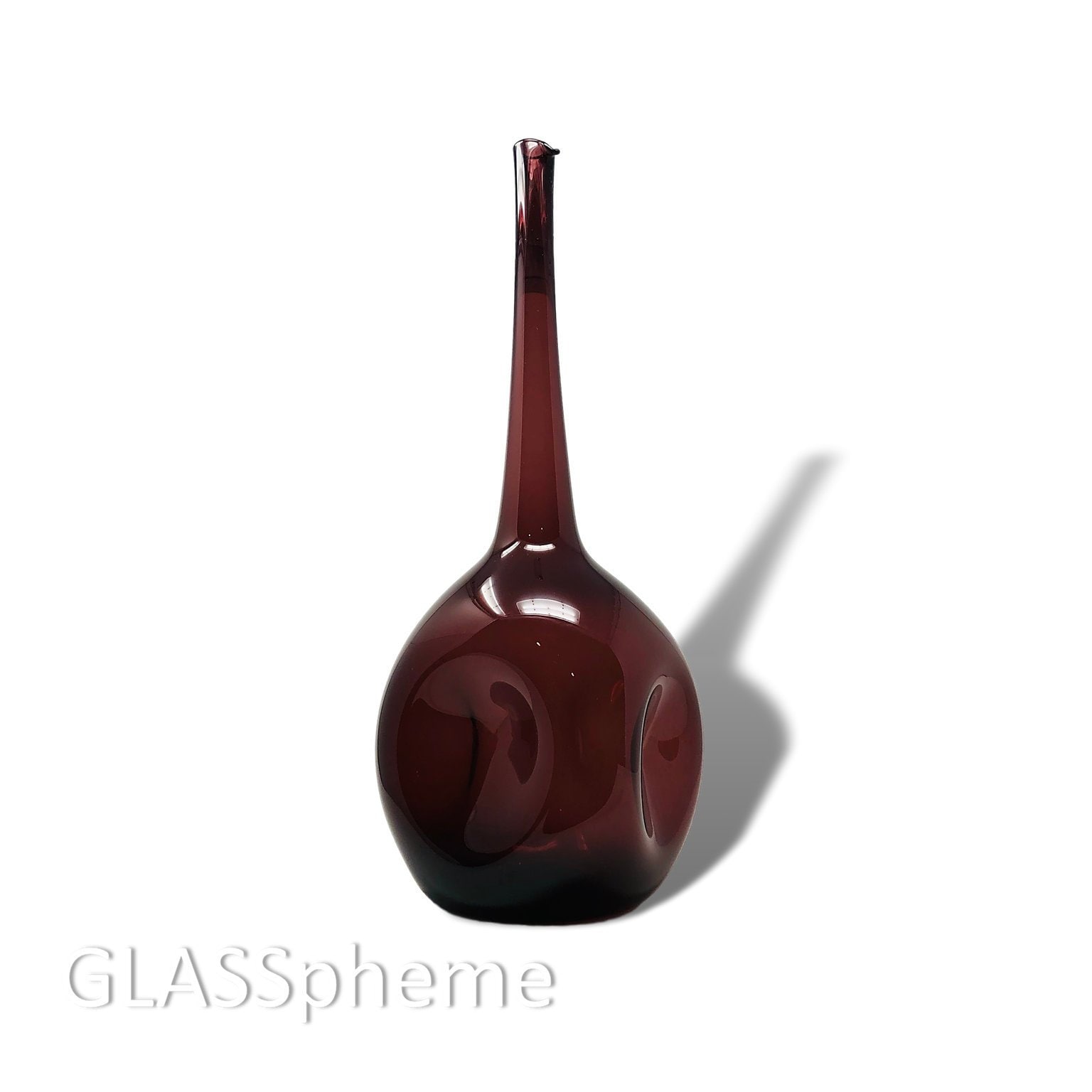 21 ZELLER Pinched Glass Vase in Deep To-Die-For Amethyst