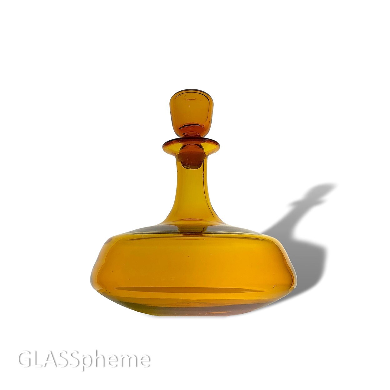 C.1950s BLENKO Wayne Husted #565 Glass Decanter in GOLD - MINTY