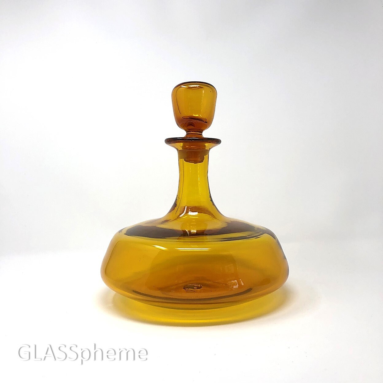 C.1950s BLENKO Wayne Husted #565 Glass Decanter in GOLD - MINTY