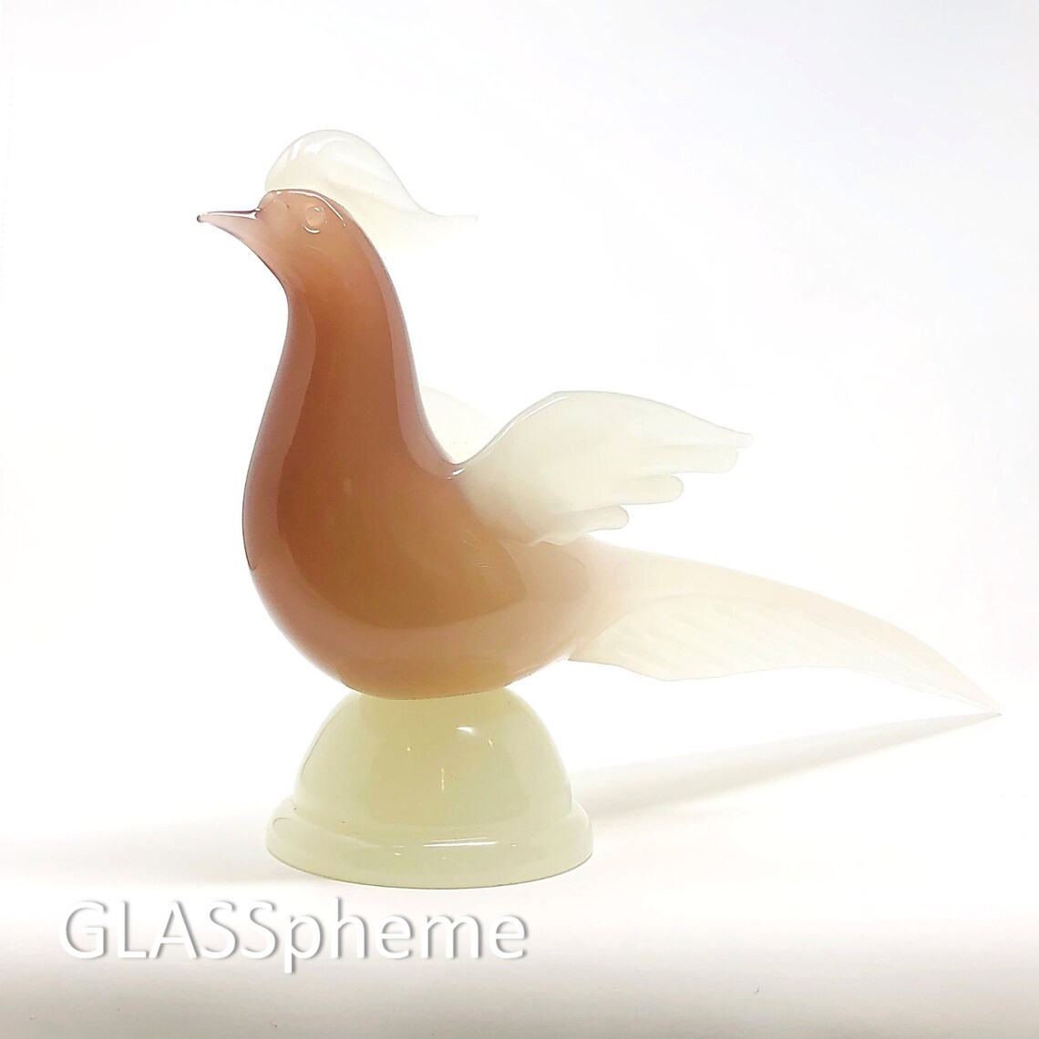 Miraculous SEGUSO MURANO ALABASTRO Glass Bird | Cockeral | Pheasant ...