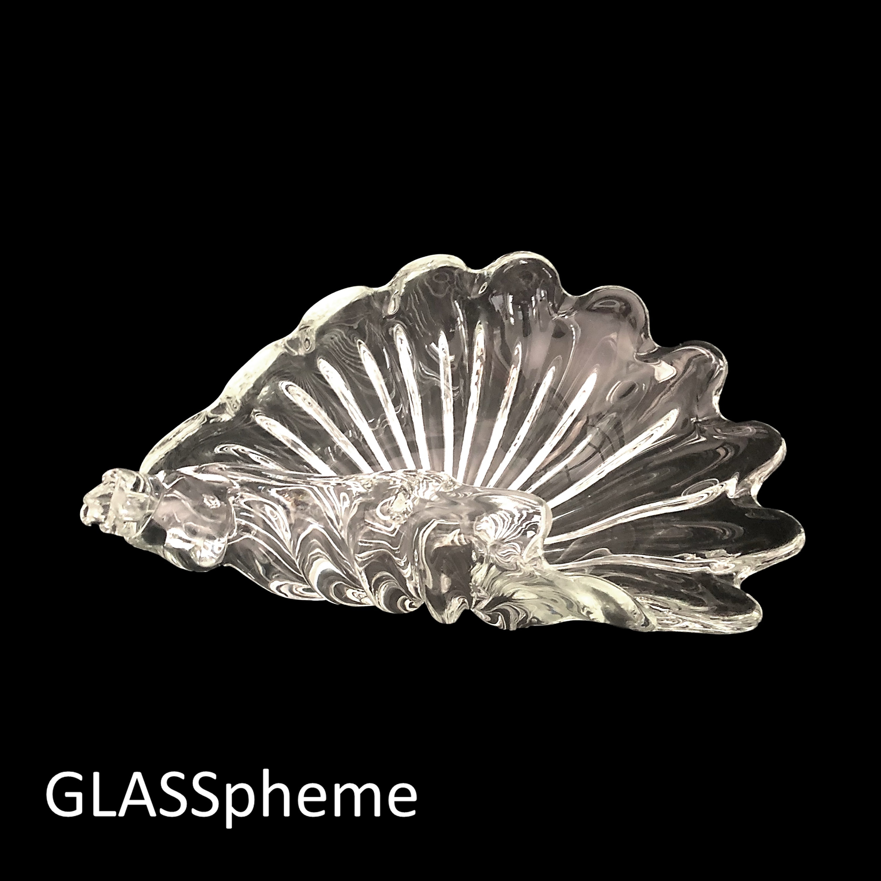 KILLER Modern MURANO CRYSTAL Glass Shell Centerpiece| Bowl | Dish