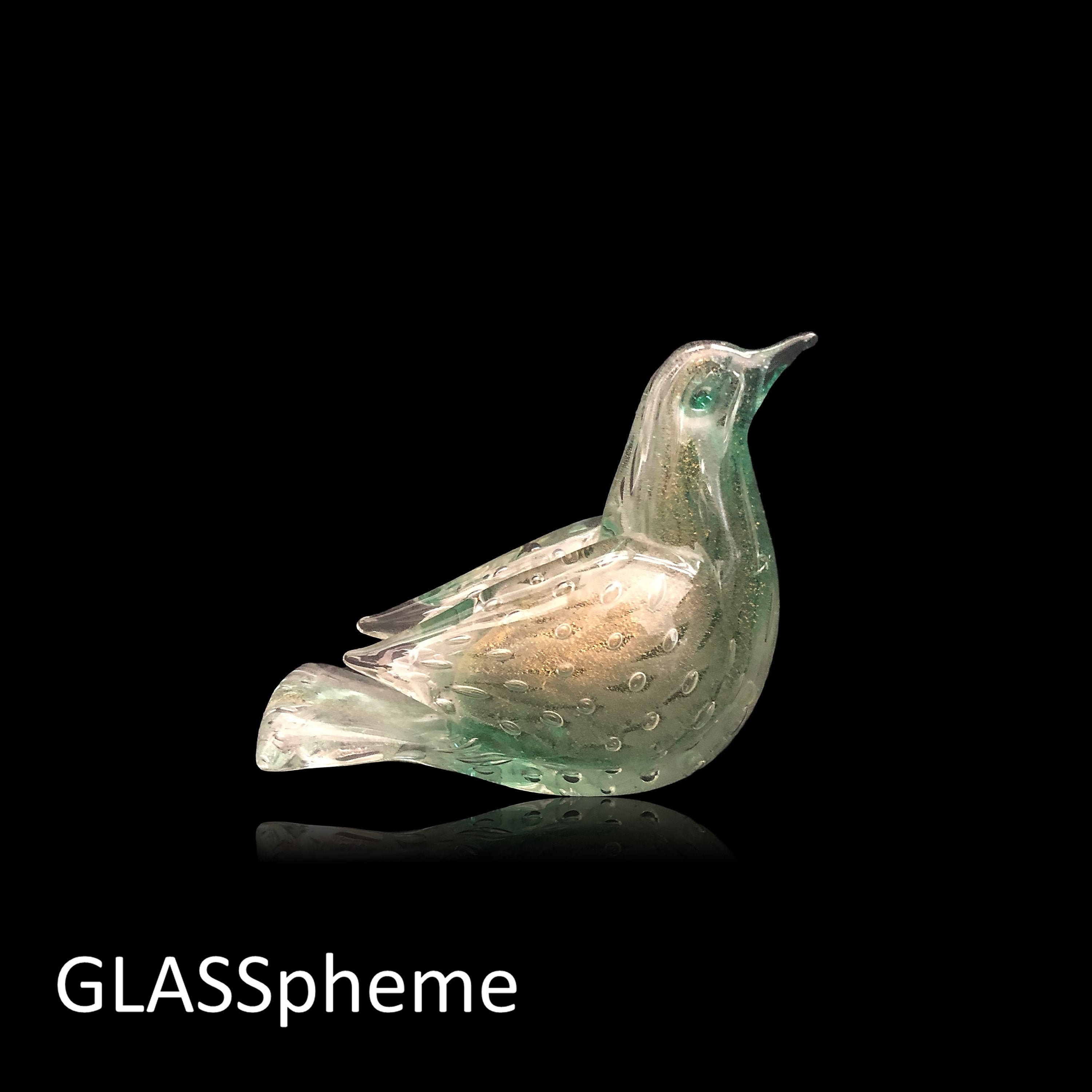RARE C.1930s Barbini VAMSA Murano Sfumato Glass Bird Sculpture