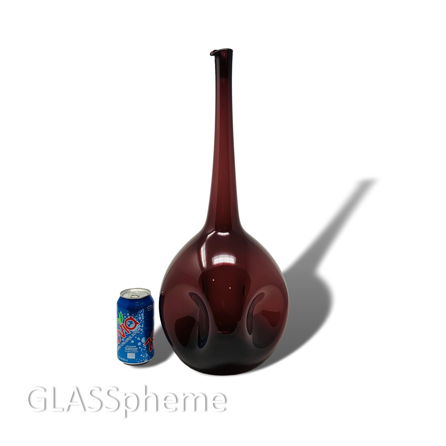 21 ZELLER Pinched Glass Vase in Deep To-Die-For Amethyst