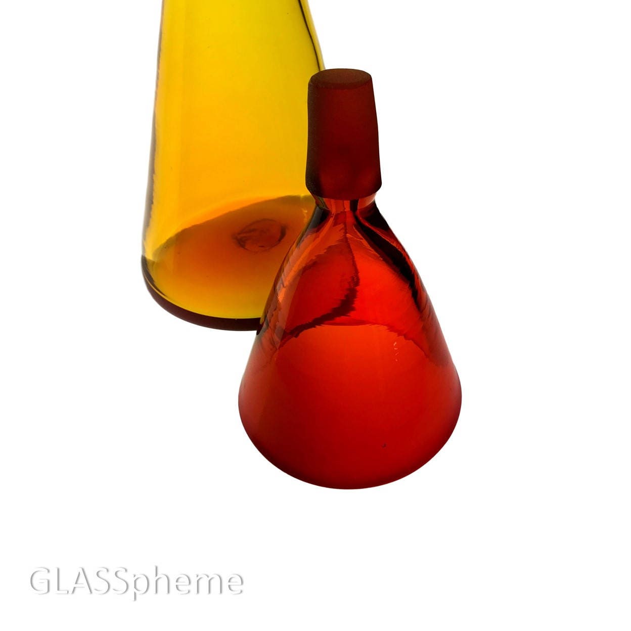 ATOMIC AGE BLENKO Wayne Husted #5937 Sipper Stopper Glass Decanter ...