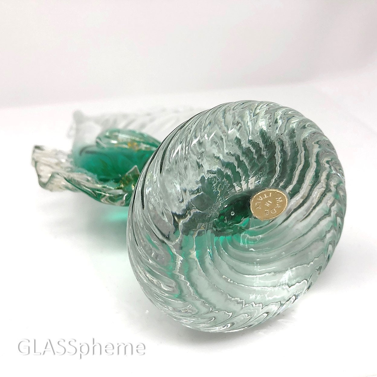 C.1950s MURANO A.VE.M (Arte Vetraria Muranese) Glass Fish with Gold ...