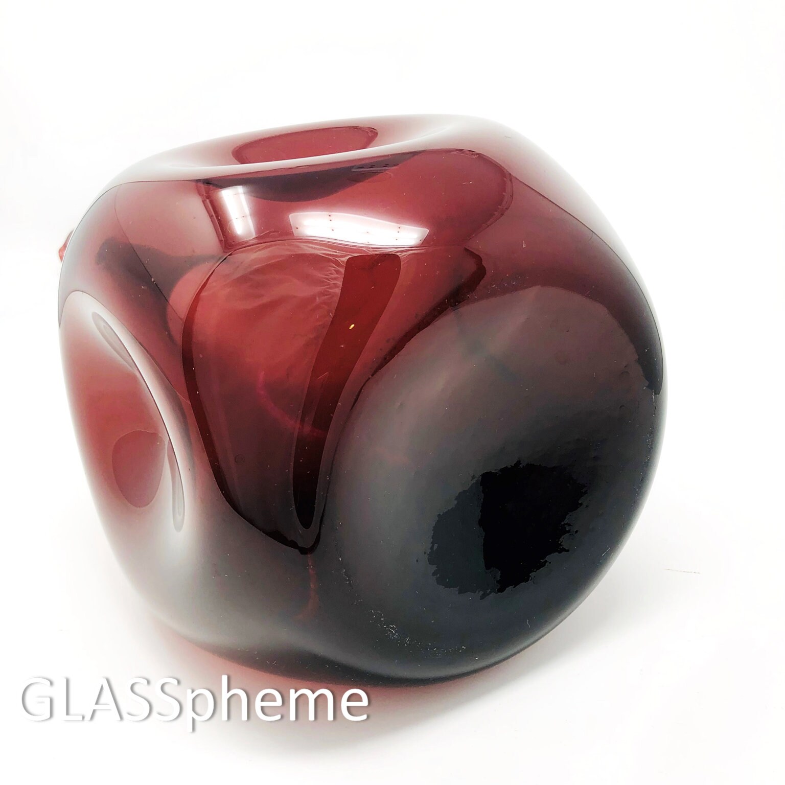 21 ZELLER Pinched Glass Vase in Deep To-Die-For Amethyst