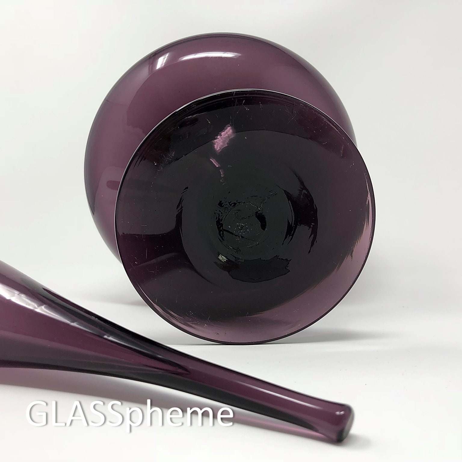 BLENKO Wayne Husted #6212 Glass Decanter in 1967-Only PLUM—CRAZY Mint ...