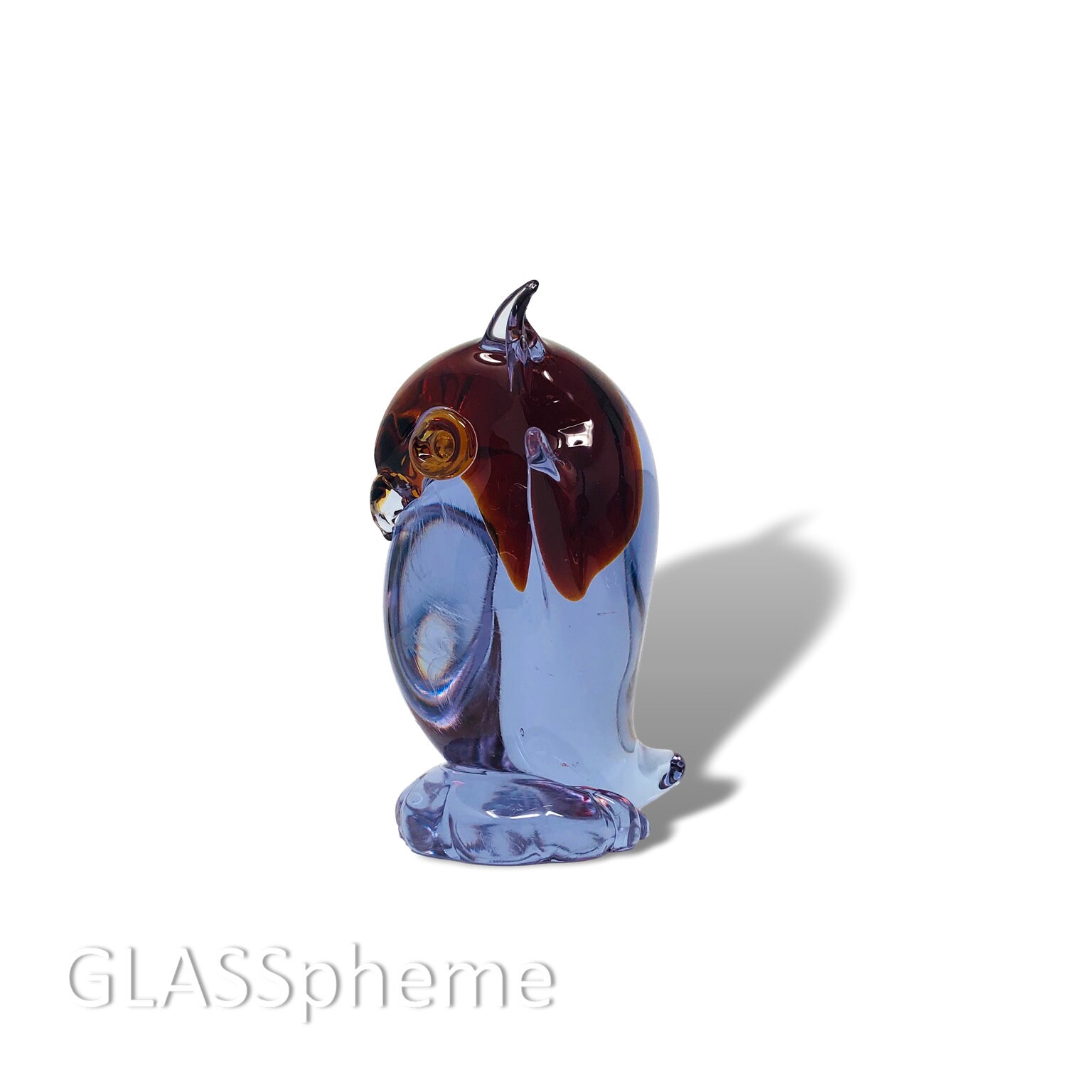 Mid-Century MURANO Neodymium | Alexandrite Glass Owl, Possibly Cenedese ...