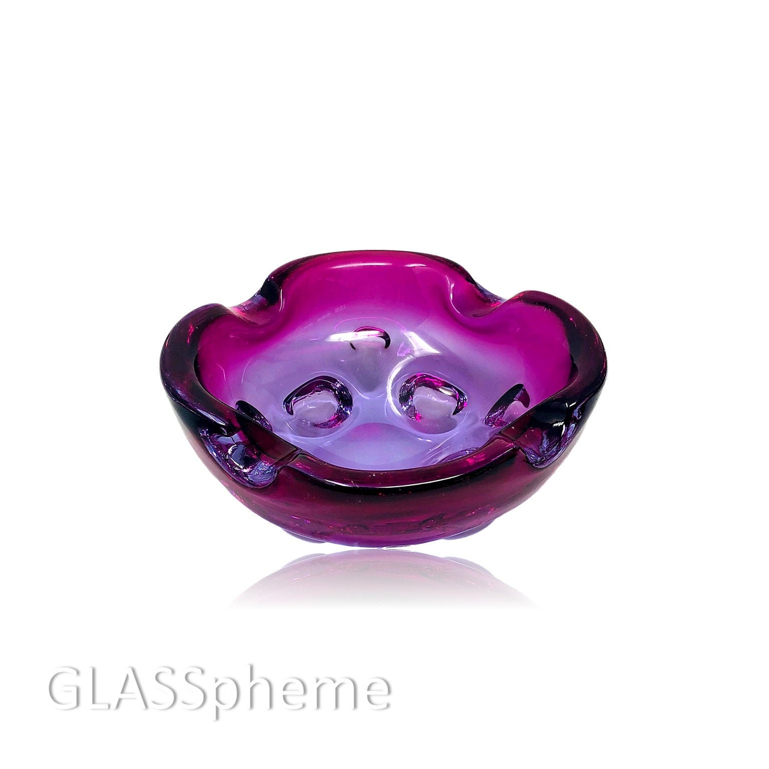 ETHEREAL Alexandrite/Neodymium Sfumato MURANO Glass Bowl | Candy Dish ...