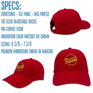 CARS Embroidered Hats | Dinoco Hat | Rust-eze Hat | Cars Hat ...