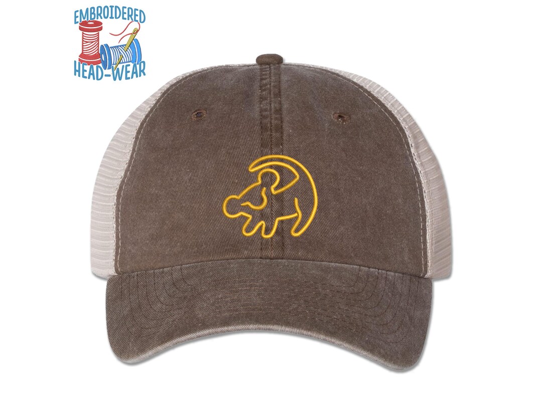 Simba Outline Embroidered Cap | the Lion King Simba Cub Stitched Cap ...