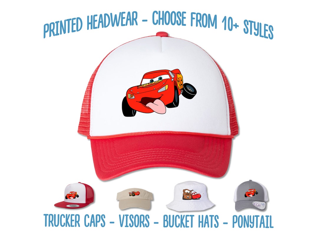 Lightning Mcqueen Hat | Cars Mcqueen Character Printed Hat | Cars ...