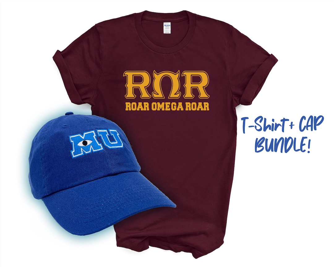 ROR Roar Omega Roar T-shirt and MU Cap Bundle | Monsters University ...