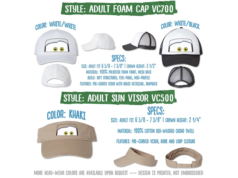 Tow Mater Hat | Cars Tow Mater Eyes Printed Hat | Cars Tow Truck ...