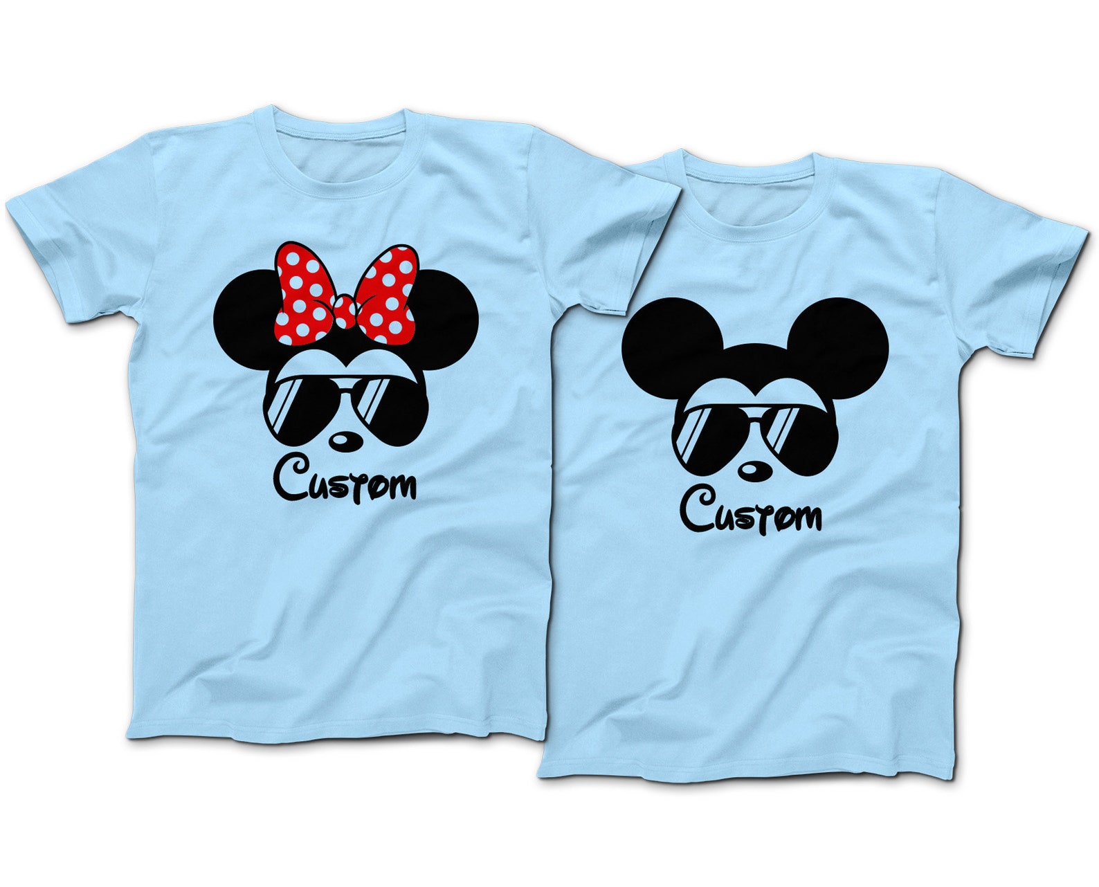Mickey Mouse Minnie Mouse Aviator Sunglasses T-shirts Disney | Etsy