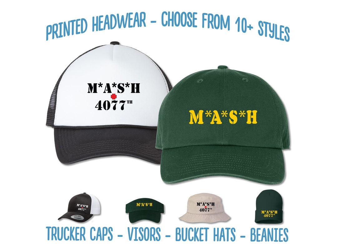 MASH Hat | M*A*S*H 4077th Hat | Mash Bucket Hat | Mash Sun Visor | Mash ...