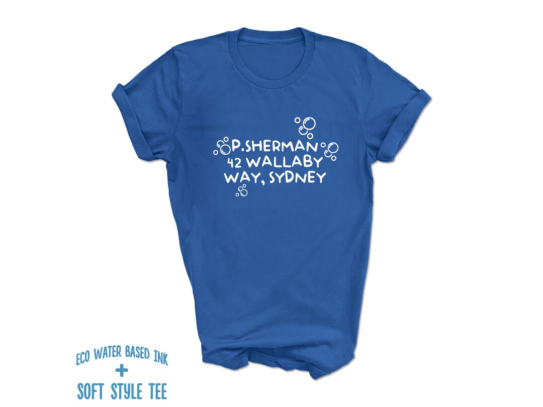 Finding Nemo P.sherman 42 Wallaby Way T-shirt | Nemo Address Shirt ...