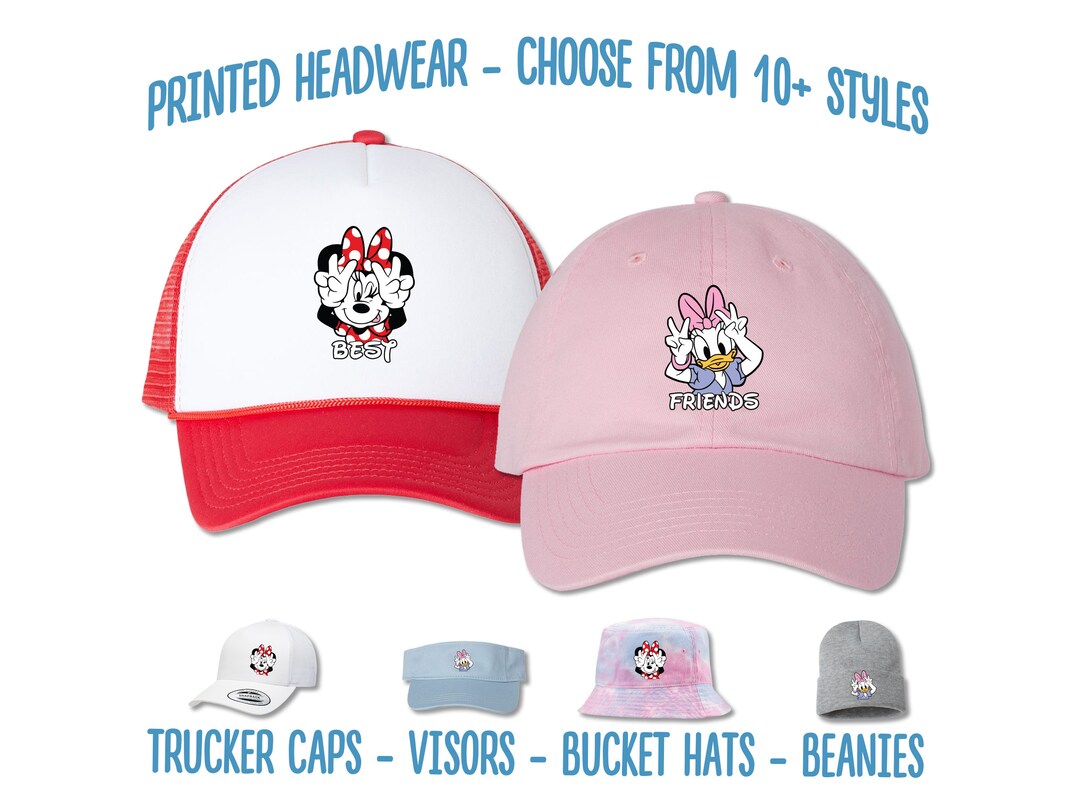 Minnie Mouse Peace Hat | Daisy Duck Peace Printed Hat | Disney 2024 Hat ...