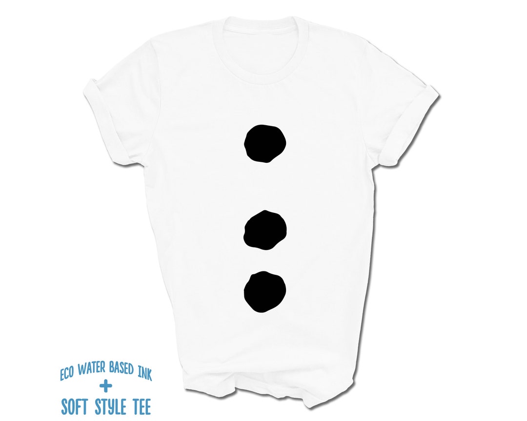 Olaf Buttons Costume T-shirt | Printed on Premium Soft Style Tee ...