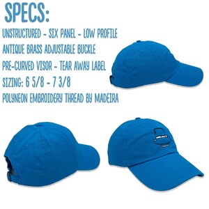 Cars Strip Dinoco Face Embroidered Cap Neon Blue Hat Professionally ...